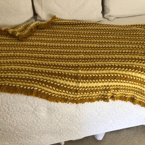 Handmade | Bedding | Vintage Pale Yellow And Pale Mustard Colored ...